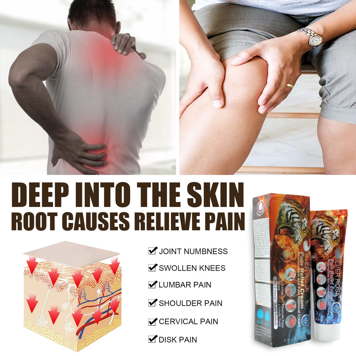 PAIN RELIEF CREAM BY EVER ROSA – Vamfy